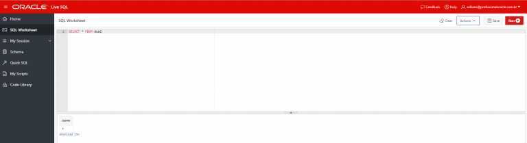 Oracle Live SQL