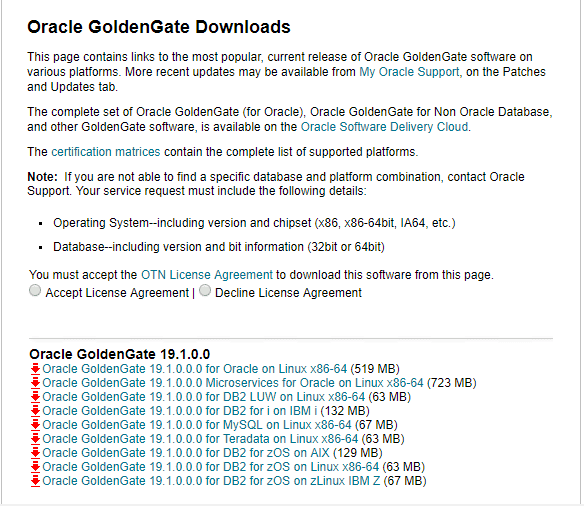 Oracle Golden Gate 19c disponível para download