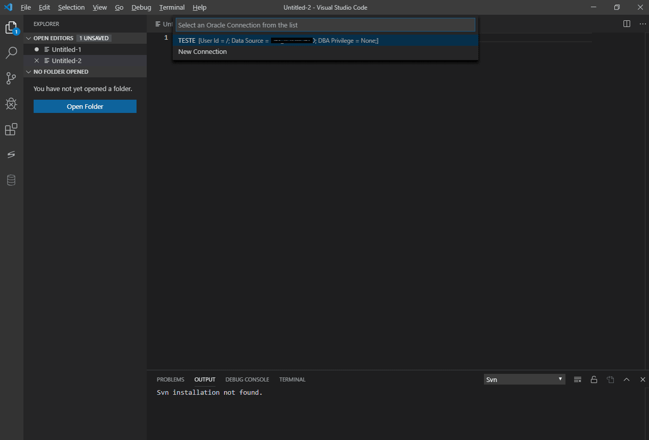 Configurando o Visual Studio Code com Oracle