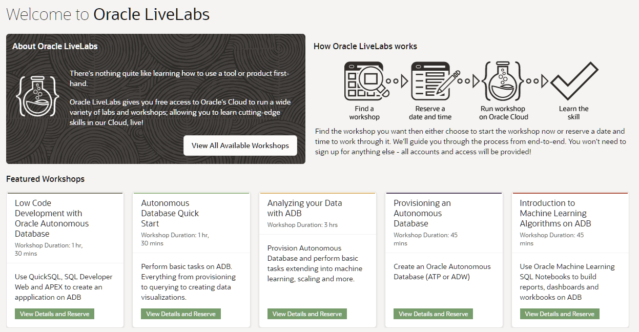 Você conhece o Oracle LiveLabs