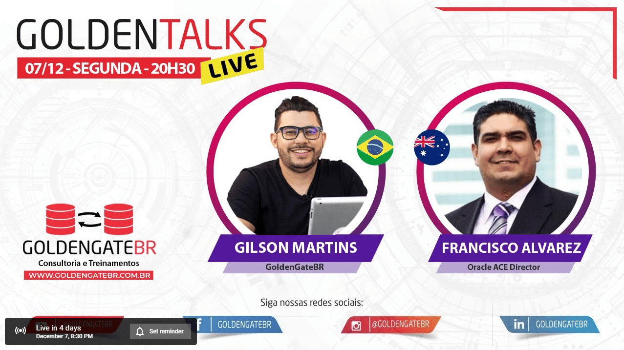 GoldenTalks - Live com Francisco Alvarez (Oracle ACE Director)