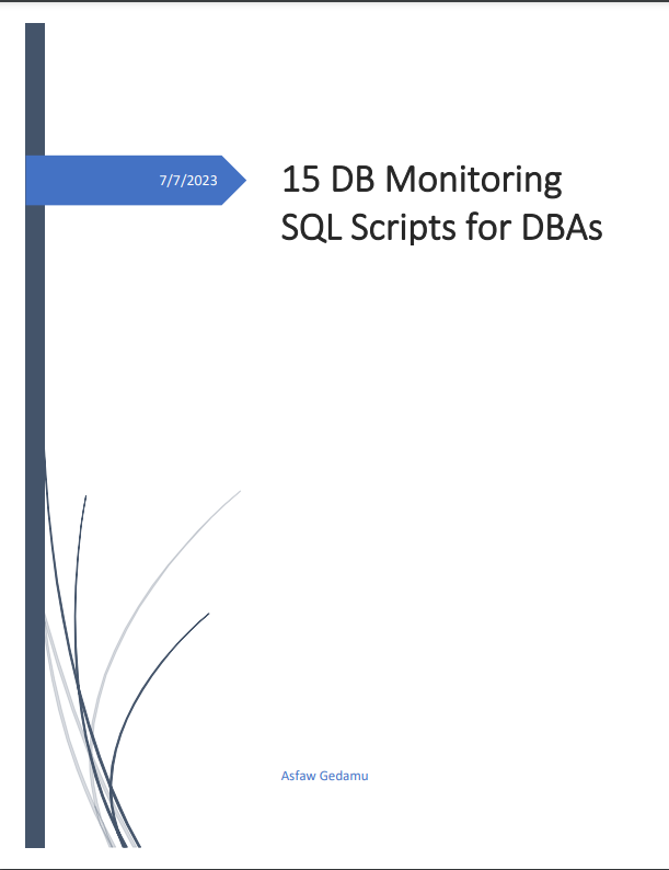 15 Scripts SQL de monitoramento de banco de dados para DBAs